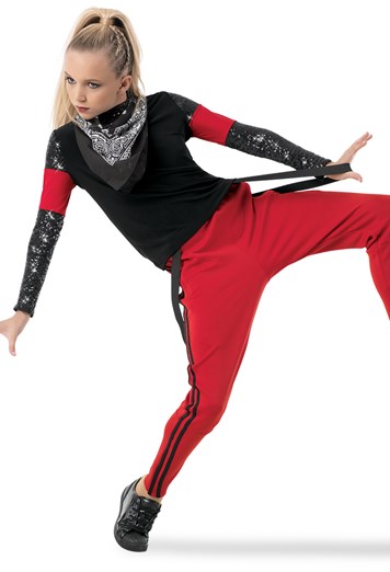 Weissman® | Color-Block Tee & Joggers + Suspenders