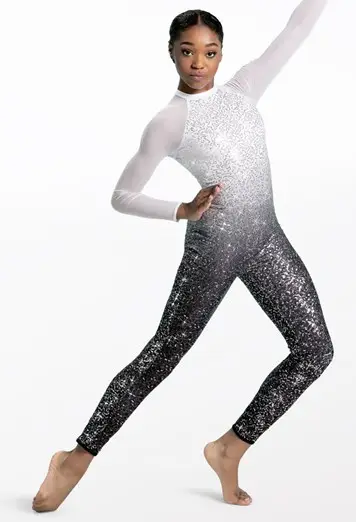 Ombre Sequin Long Sleeve Unitard | Weissman®