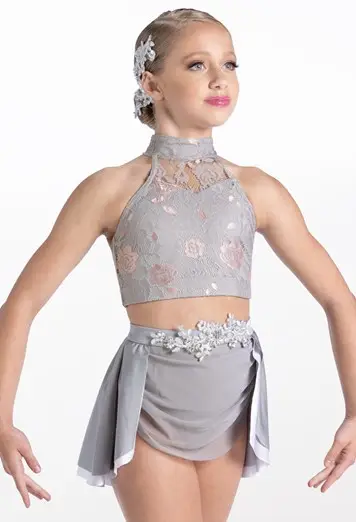 Floral Stretch Lace 2-Piece Dance Set | Weissman®