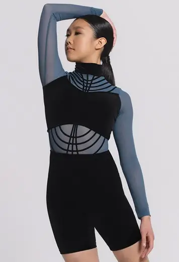 Caged Flocking Bike Short Unitard | Weissman®
