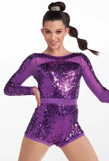 Sequin And Mesh Cutout Dance Costume | Weissman®