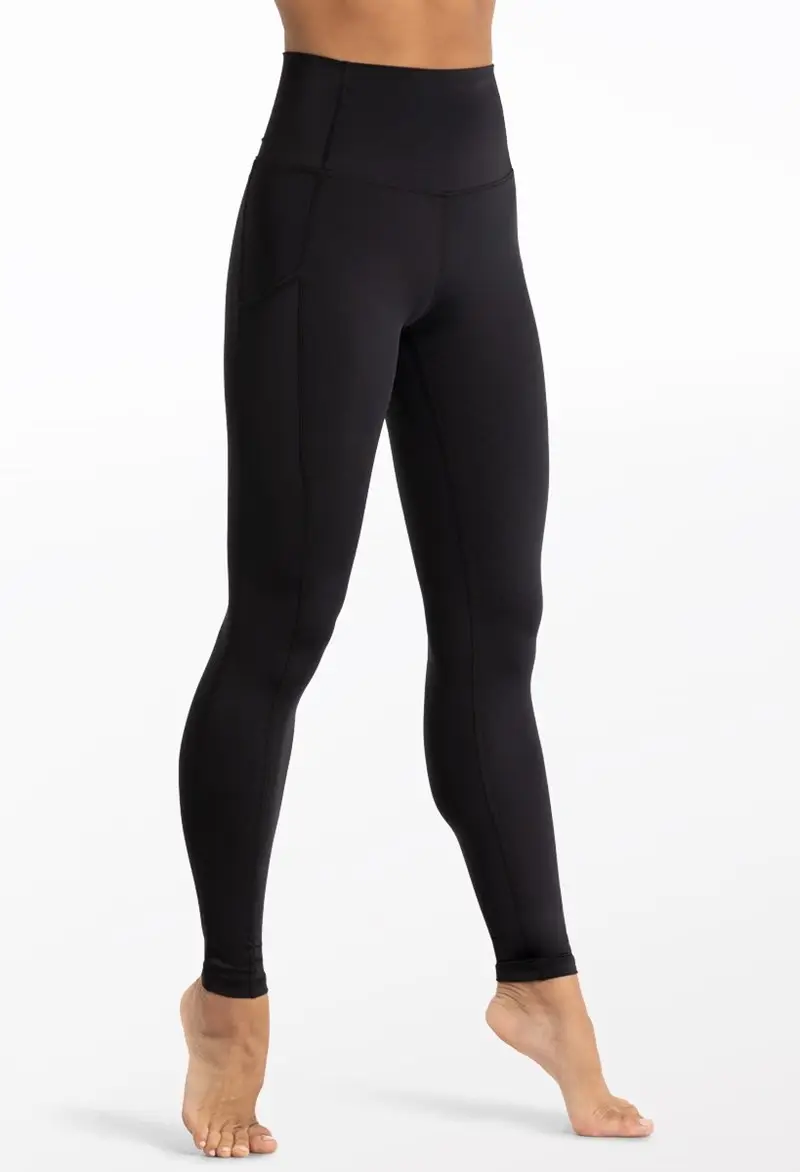 Wide Waist Dance Leggings With Pockets | FlexTek®