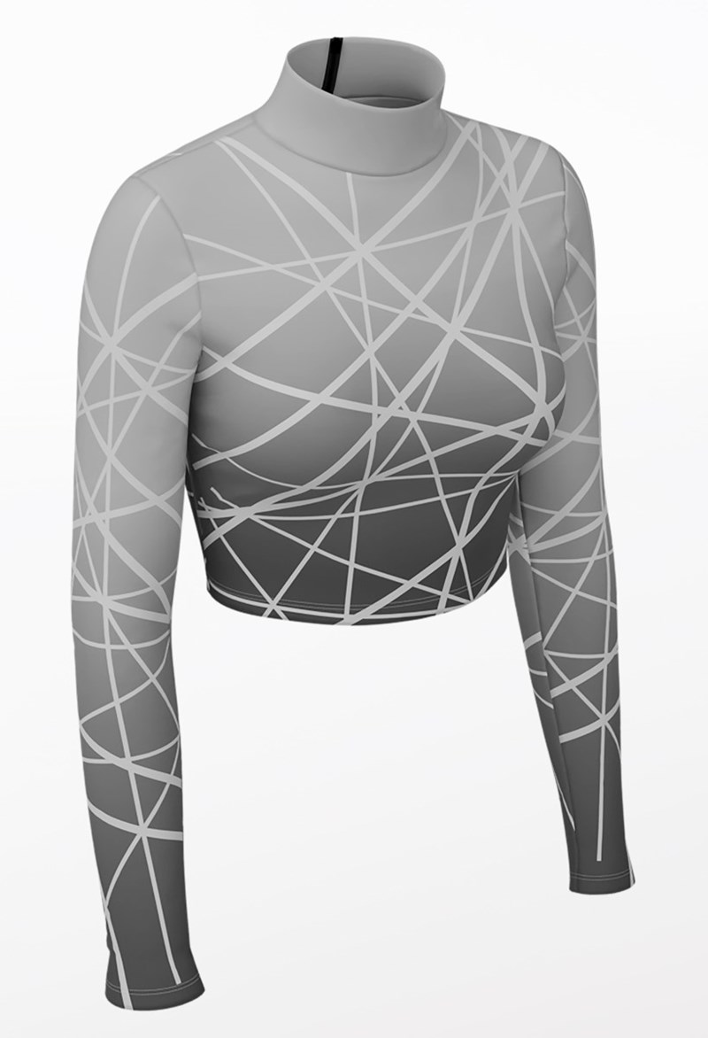 Ombre Lines Print Custom Crop Top | Weissman®