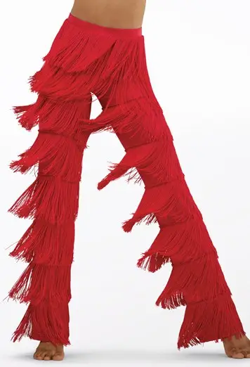 Full-Length Tiered Fringe Pants | Weissman®