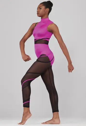 Strappy Mesh Unitard Acro Costume | Weissman®