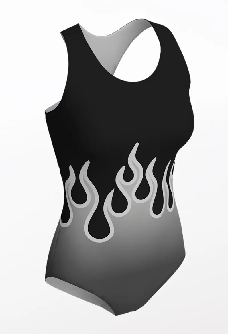 Flame Print Custom Racerback Leotard | Weissman®