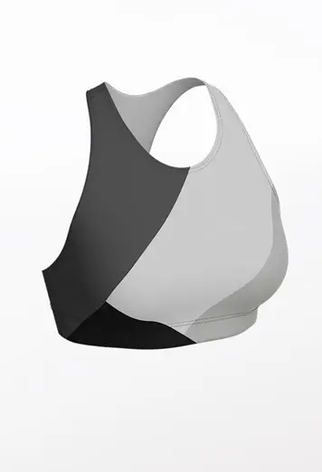 Colorblock Print Custom Dance Bra Top | Weissman®