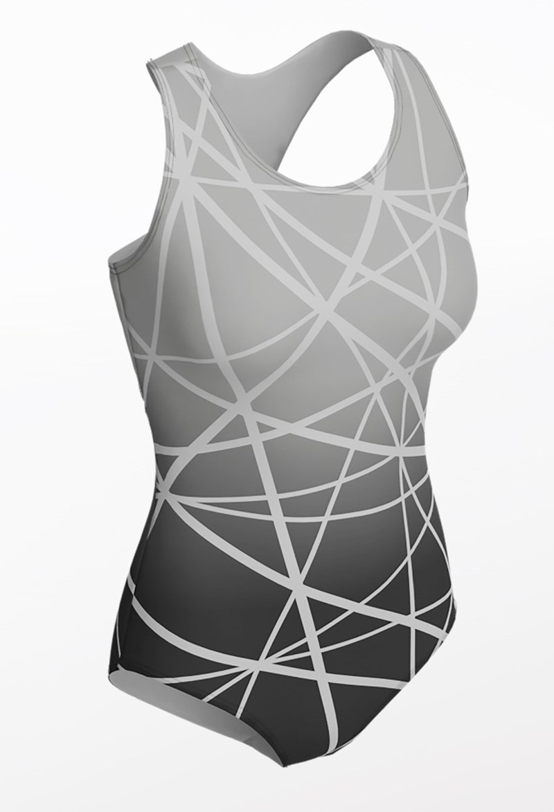 Ombre Lines Custom Racerback Leotard | Weissman®