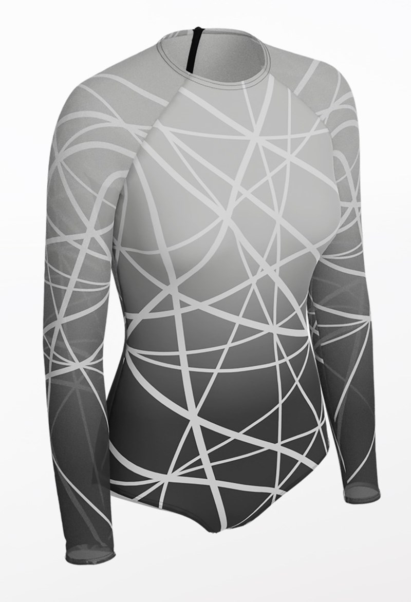 Ombre Lines Custom Raglan Leotard | Weissman®