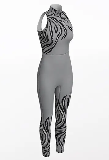 Zebra Print Custom Mockneck Unitard | Weissman®
