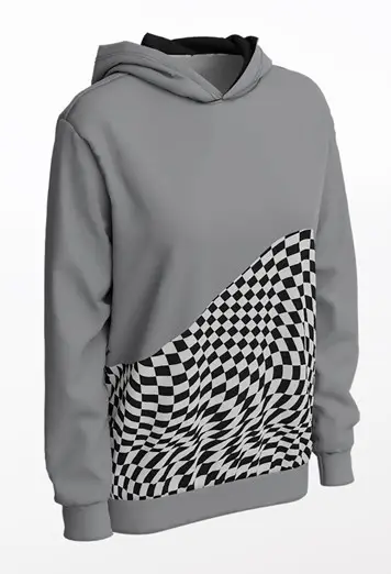 Check Swirl Print Custom Hoodie | Weissman®