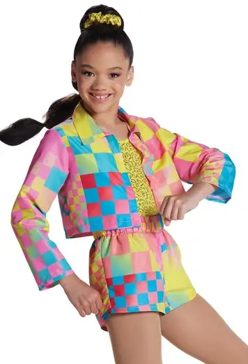 Multi Color Check Dance Costume Set | Weissman®
