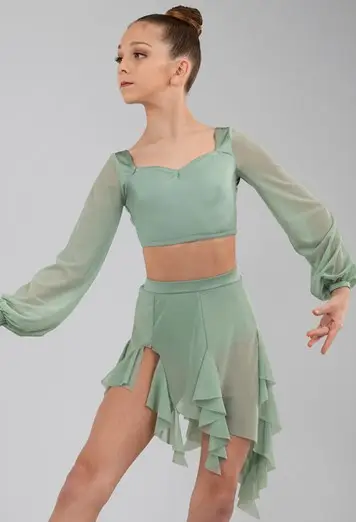 Poet Sleeve Cascade Dance Costume Set | Weissman®