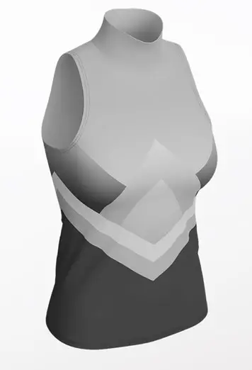 Triangular Custom Mockneck Tank Top | Weissman®