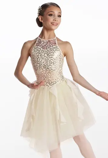 High Neck Cascade Tutu Dance Costume | Weissman®