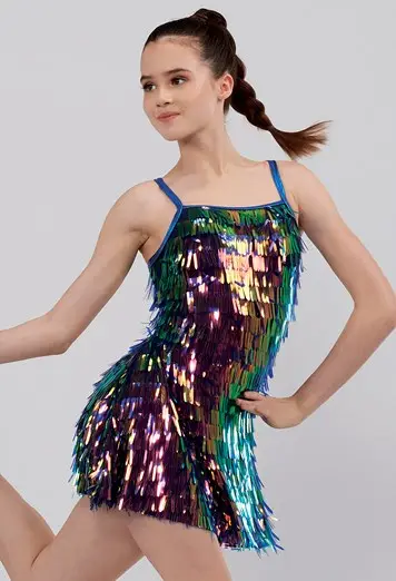 Oil Slick Teardrop Sequin Dress | Weissman®