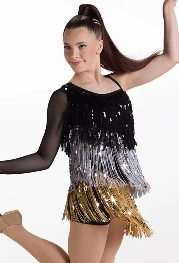 Showtime 3-Color Sequin Fringe Dress | Weissman®