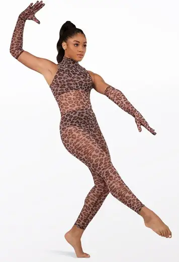 Animal Print Dance Unitard With Gloves | Weissman®