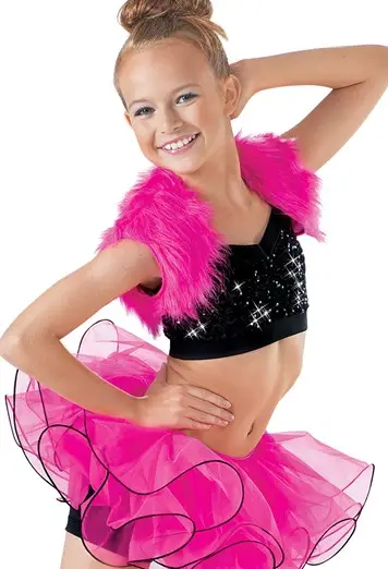 Cropped Faux Fur Shrug; Balera