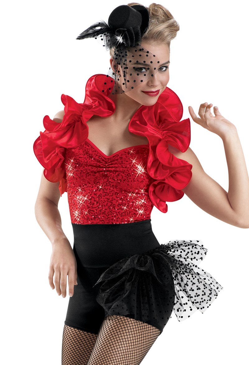 Weissman™ | Ruffle Shrug and Sequin Biketard