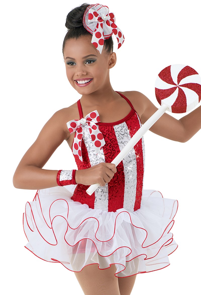 Weissman® | Striped Sequin Curly Hem Dress