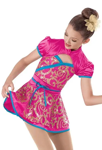 Weissman® | Satin Shrug Sequin Print Skirt Dress