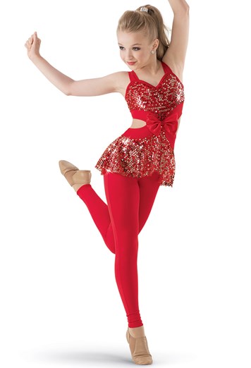 Weissman™ | Sequin Two Tone Cutout Unitard