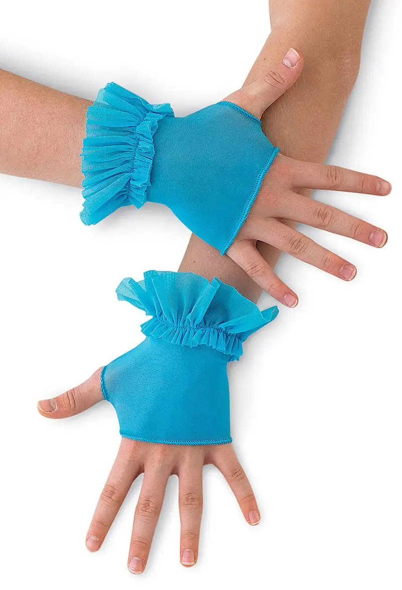 Ruffled Mesh Mitts - Weissman - Product no longer available for purchase