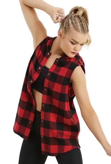 Buffalo Plaid Hooded Hip-Hop Vest | Urban Groove®