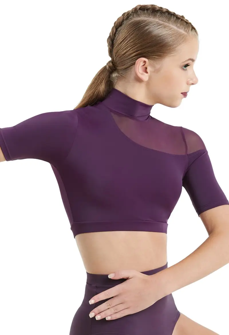 Asymmetrical Mesh Crop Top - Balera Performance - Product no longer ...