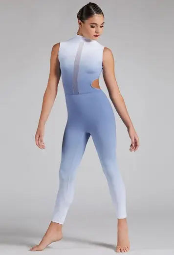 Ombre Sleeveless Cutout Unitard | Weissman®