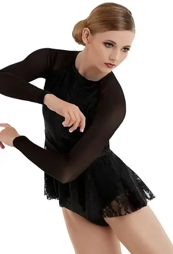 Lace And Mesh Peplum Top | Balera™