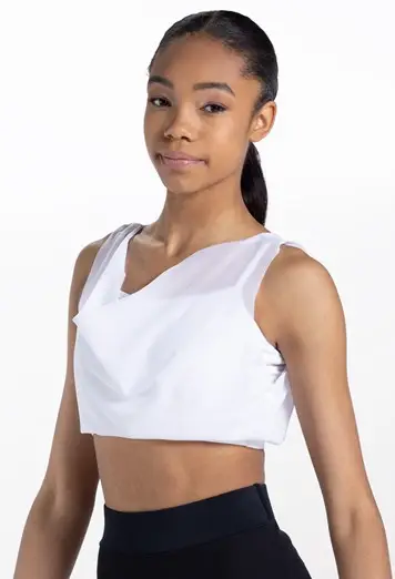 Power Mesh Cowl Neck Dance Crop Top | Balera™